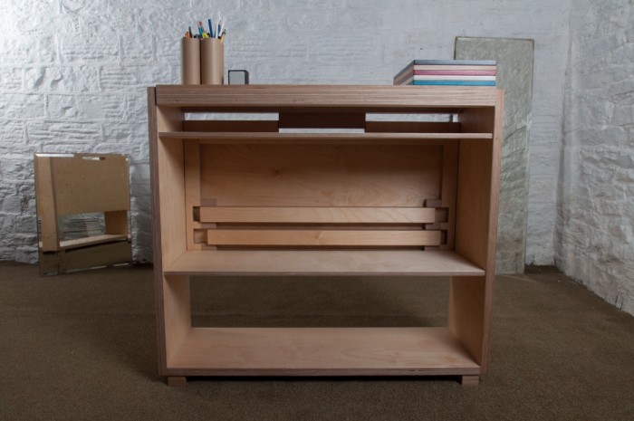 Innovative Bee9 Tablet Desk combines efficient storage and work space ...