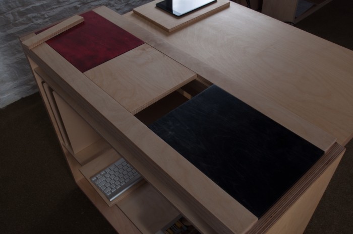 Innovative Bee9 Tablet Desk combines efficient storage and work space ...