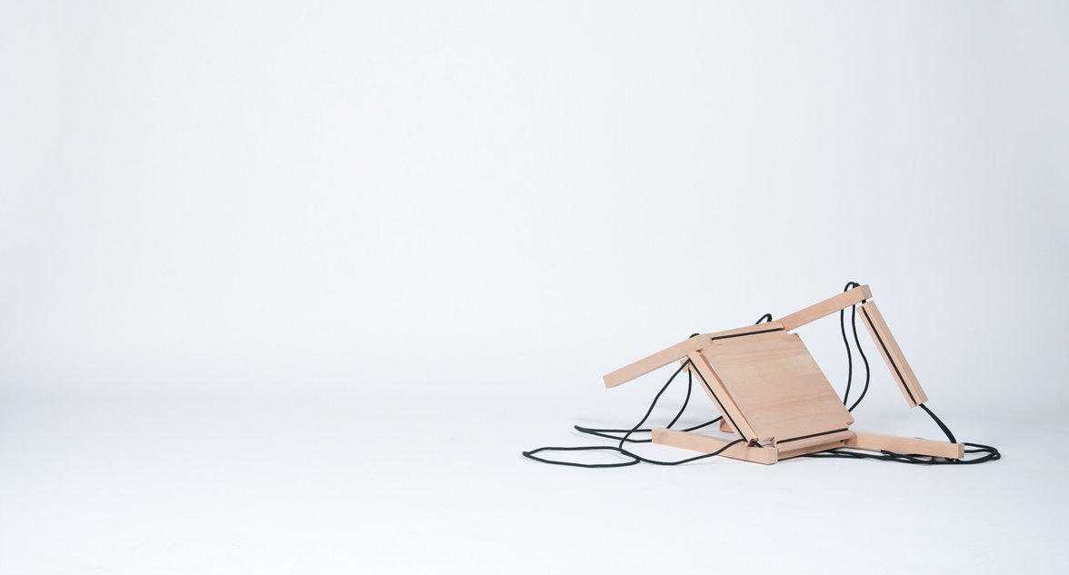 Constructing Memory Chair by Hui Chun Chen is a Pile of Stringed Wood