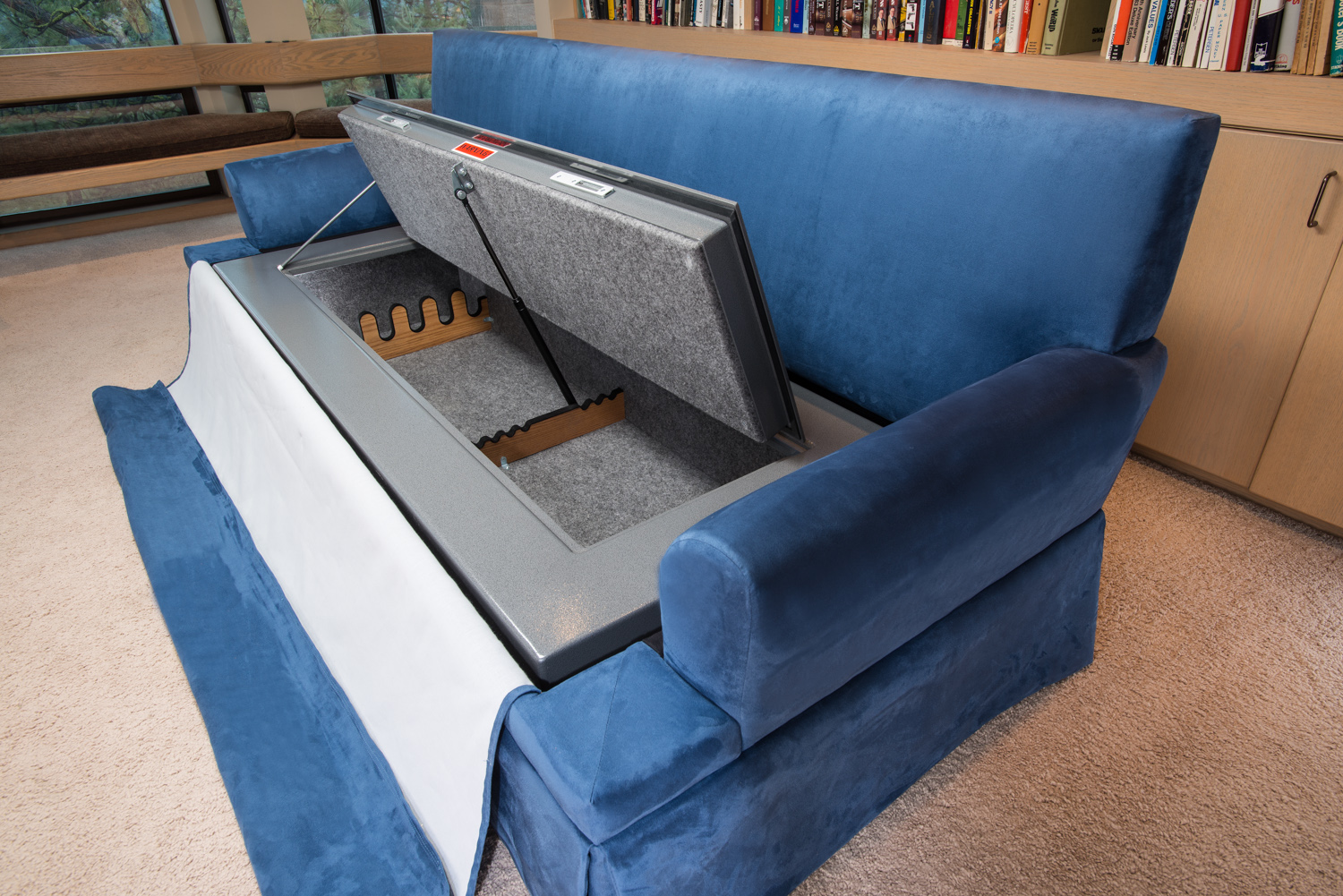This bulletproof Couchbunker comforts as well as protects you