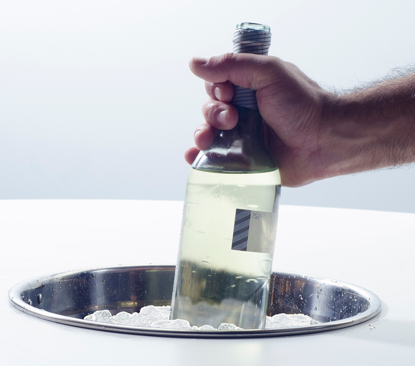 The Dine Table by Miguel Mestre houses an ice bucket in the center