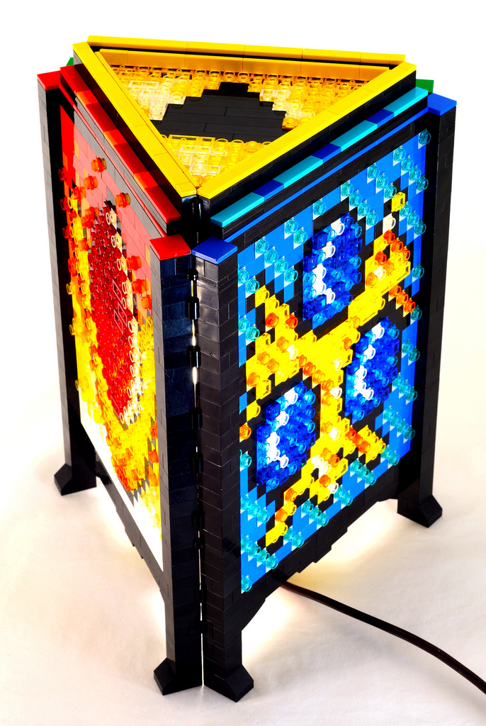 Create a mosaic styled LEGO Lamp to add a geeky yet elegant decor in ...