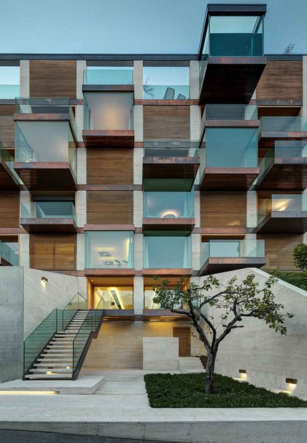 Lomocubes is luxurious building overlooking Lake Lugano in Switzerland ...
