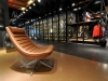The luxurious Manzu Lounge Chair and Ottoman presented by Alias