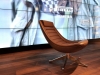 The luxurious Manzu Lounge Chair and Ottoman presented by Alias