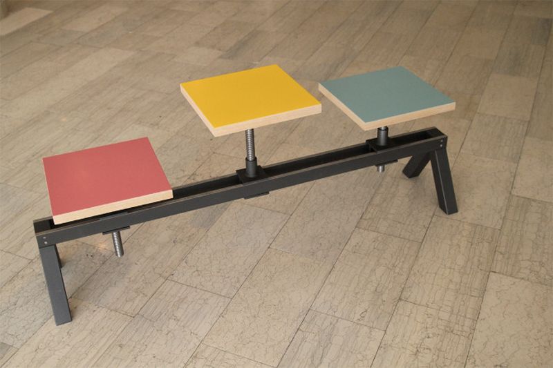 Poyke - A charming work stool with adjustable seats - Home Crux