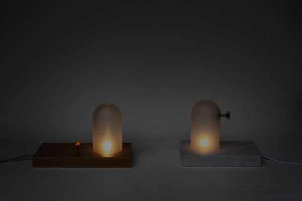 Quinque lamp by Micomoler gives a warm illumination in a vintage style