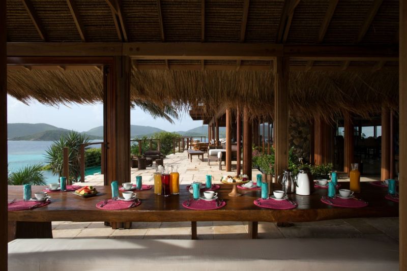 Richard's Branson's Great House built once again in Necker Island ...