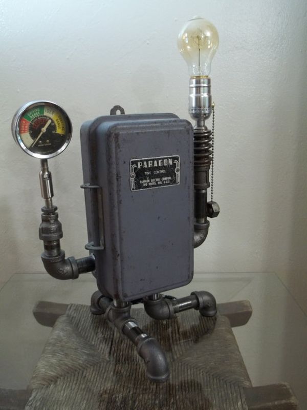 Steampunk Lamps Made From Recycled Junk - DIY