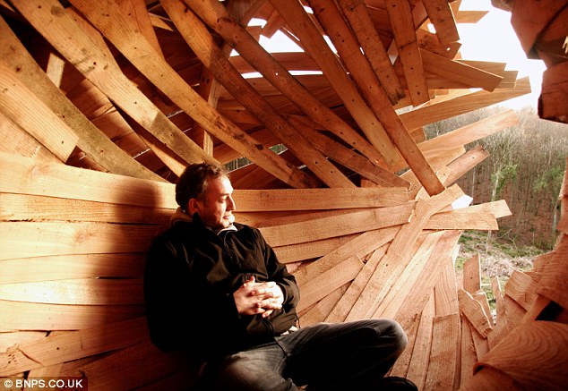 The Cocoon is an eco-friendly tree house suspended around three trees