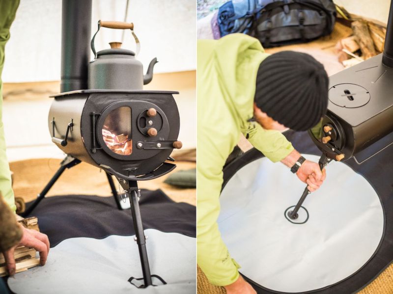 Anevay Frontier Plus wood-burning stove for avid campers