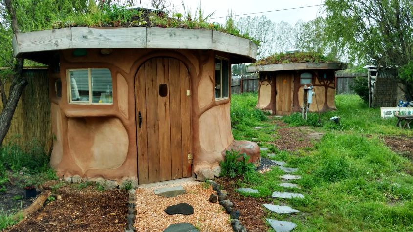 Tiny Cob Houses and Mud Structures by Petaluma Artist Miguel Elliott