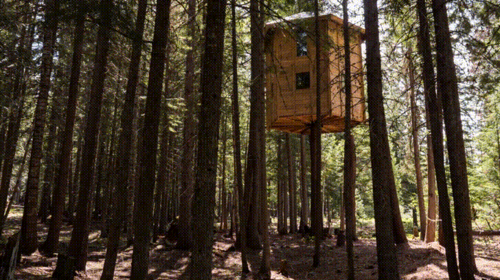 World’s First 360-Degree Rotating Treehouse by Ethan Schlussler