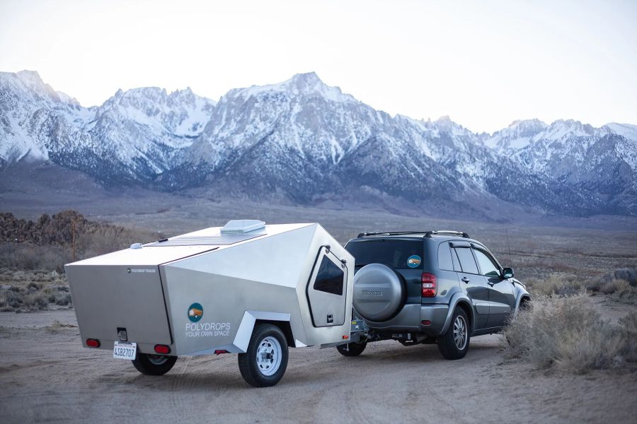 Polydrop Teardrop Trailer Features Unique Angular Design